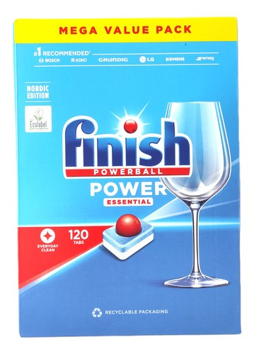 Finish tabletki Essential 120szt (pudełko) | Do zmywarek | RIVOS