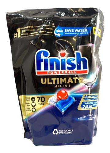 Finish tabletki All-in-one 70szt Ultimate Original | Do zmywarek | RIVOS